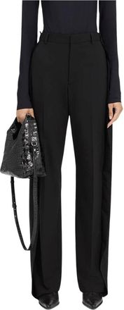 Maison Margiela Femme, Pantalons, Noir, Taille: 40 FR Wool Pantalons