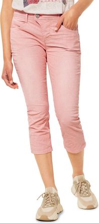 Street One Street One Damen A375385 3/4 Jeanshose, Coral Stripes Washed, W30/L22
