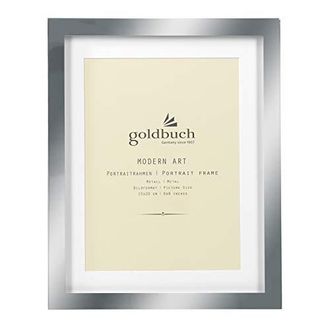 Goldbuch Bilderrahmen Modern Art, Fotorahmen für ein Bild 15 x 20 cm, Metall, Foto Rahmen silber, Portraitrahmen mit Aufsteller, Fotoaufsteller, 21 x 26 x 1,5 