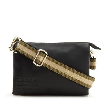 Ted Baker Damen Darceyy Umhängetasche aus Gurtband mit Markenlogo, Schwarz