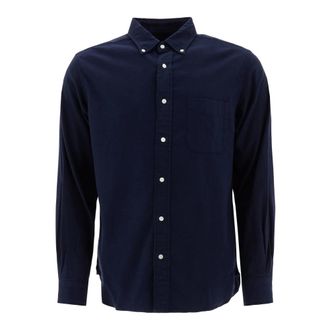 Beams Plus Blaues Flanellhemd Aw24 - - Shirts - Herren - Blau - 2XL