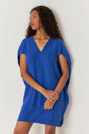 SKFK Damen vegan Kleid Leiun Blau