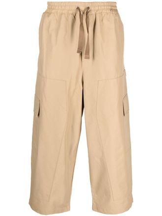 Maison Kitsuné Cargohose mit elastischem Bund - Nude