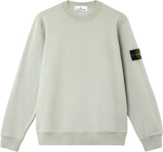 Stone Island Homme, Sweatshirts et sweats &agrave; capuche, Vert, Taille: M SweaT-shirt ras du cou &agrave; manches raglan