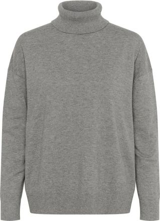 Inwear Femme, Pulls, Gris, Taille: 38 FR Pull à col roulé gris chiné moyen