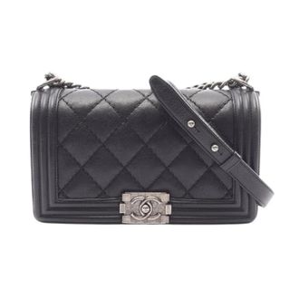 Chanel Pre-owned Boy Lambskin Umh&auml;ngetasche - - Pre-owned - Damen - Schwarzk - ONE SIZE