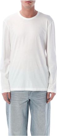 James Perse Homme, Tops, Blanc, Taille: XL Long Sleeve Crew Neck