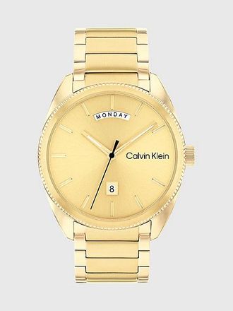 Calvin Klein Armbanduhr Mit Sonnenschliff-zifferblatt - Gold - Herren - Einheitsgr&ouml;&szlig;e