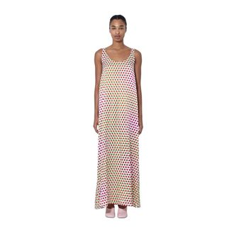 Dries Van Noten Draz Polka-Dot Seiden-Maxikleid - - Dresses - Damen - Beige - 2XS