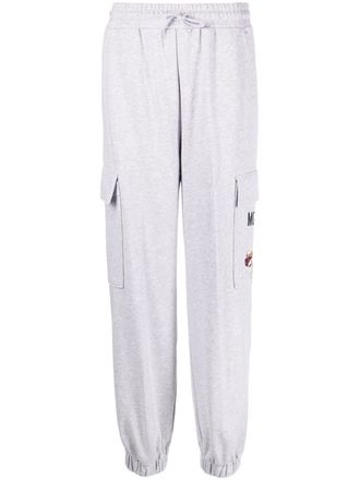Moschino pantalon de jogging en coton biologique - Gris