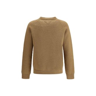 Prada Mens Beige Wool Oves Aries Sweatshirt Clothing