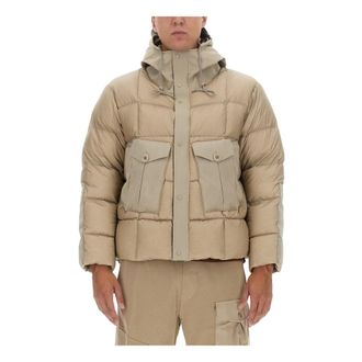 Ten c Homme, Vestes, Gris, Taille: M Tempest Combo Down Jacket