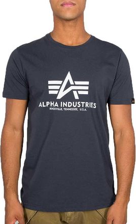 Alpha Industries Alpha Industries Herren Basic T-Shirt,Blau (Navy 02), XXX-Large