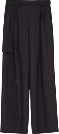 Yves Salomon Cargohose mit Kordelzug - Schwarz