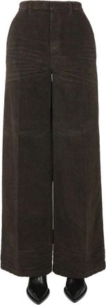 Dsquared2 Femme, Pantalons, Brun, Taille: 38 FR Wide Leg Corduroy Pants