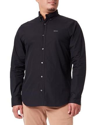 GANT Reg Pinpoint Oxford T-Shirt Chemise, Noir, S Homme