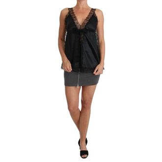 Dolce & Gabbana Femme, Robes, Noir, Taille: 38 FR Robe en soie avec une coupe flatteuse et un design magnifique