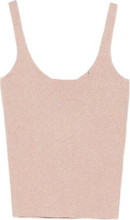 Liu Jo Femme, Tops, Beige, Taille: 44 FR Top en maille