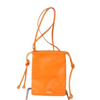Burberry Sac Bandouli&egrave;re en Cuir Pre-owned - Femme - Pre-owned - Orange - Taille: ONE Size