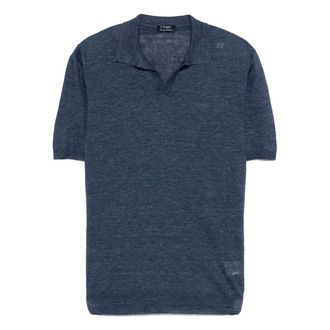 Barba Leinen Poloshirt Made in Italy - - Tops - Herren - Blau - L