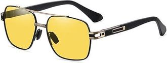 Generic Lunettes de soleil polaris&eacute;es en plein air hommes et femmes vacances sport pilote d&eacute;coration lunettes de soleil(Yellow)