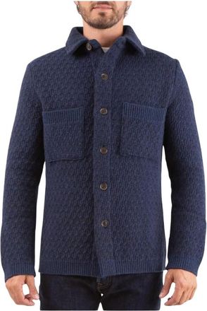 Sunhouse Homme, Pulls, Bleu, Taille: XL Veste Chemise