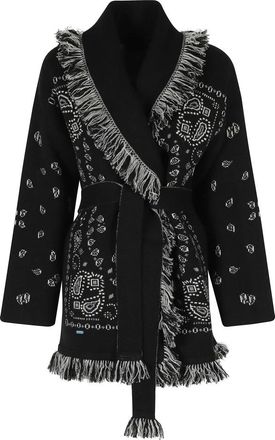 Alanui Cardigan Jacquard Bandana - Femme - Pulls - Noir - Taille: 38 FR