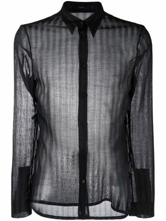 SAPIO chemise &agrave; design transparent - Noir