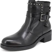 Queen Helena Bottines en Cuir Casual pour Femme S269 Noir, 36 EU