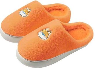 Generic Pantoufles pour femme et homme - En mousse à mémoire de forme - Fermées - En coton léger - Légères et moelleuses - Pour lhiver - Confortables et douce