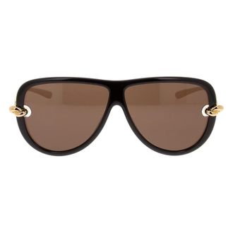 Bottega Veneta Knot Pilot Sonnenbrille - - Accessories - Damen - Schwarzk - ONE SIZE