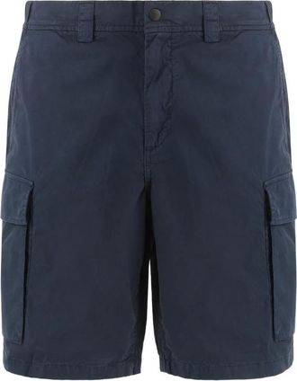 Woolrich Homme, Shorts, Bleu, Taille: W35 Cargo Shorts avec Poches Multiples