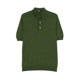 Ermenegildo Zegna Premium Cotton Polo - - Tops - Herren - Gr&uuml;n - 2XL