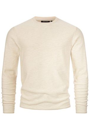 Indicode Strickpullover Herren INMacedonio Pullover Herrenpullover Langarmshirt mit klassischem Rundhalsausschnitt