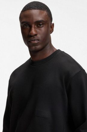 HUGO BOSS Sweatshirt Rundhalsausschnitt, Relaxed Fit, Logo-Badge
