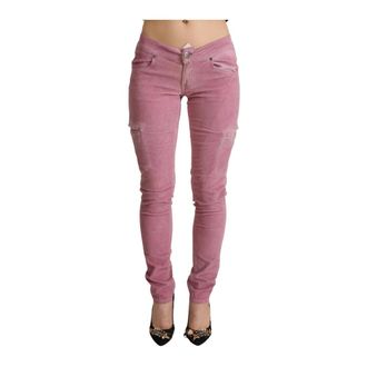 Acht Low Waist Skinny Denim Cargo Jeans - - Jeans - Damen - Rosa - XS