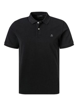 Marc O'Polo Herren Polo-Shirt schwarz Baumwoll-Piqu&eacute;