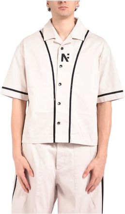 Nine In The Morning Homme, Chemises, Beige, Taille: L Short Sleeve Shirt