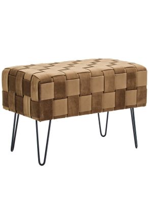 Xora Hockerbank, Braun, Metall, Textil, 72x49x42 cm, Esszimmer, B&auml;nke, Sitzb&auml;nke