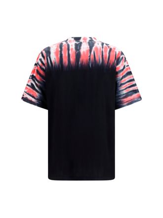 Balenciaga Mens T-Shirt Extreme Tie Dye Black Cotton T-Shirts And Polos