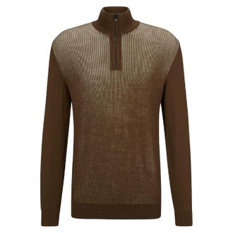 HUGO BOSS Pullover Top f&uuml;r Herren, Weiter Stehkragen, Regul&auml;r (Gr&uuml;n)