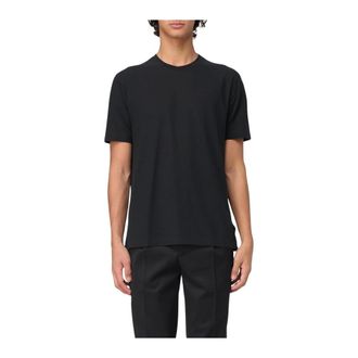 Zanone Homme, Tops, Noir, Taille: XL T-shirt ras du cou en coton