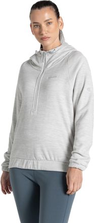 Craghoppers Damen Esk Kapuzenpullover aus Fleece mit halbem Reißverschluss Pullover, Lunar Grey, 36