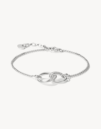 Thomas Sabo bracelet avec zirconias blancs en argent, blanc-Argent&eacute;