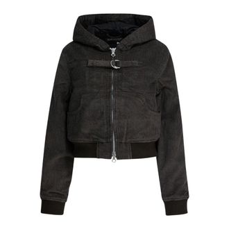 Our Legacy Veste Bombeur &agrave; Capuche avec D&eacute;tail Anneau en D - Femme - Vestes - Brun - Taille: 36 FR