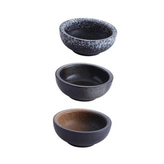 Cabilock 1 Satz Runde Sch&uuml;ssel Dekorative Obstschale Asiatische Suppensch&uuml;ssel Servierschale Tonschalen Schwarze Obstschale Schalen Im Japanischen Stil Soja-di