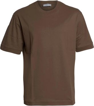 Paolo Pecora Homme, Tops, Brun, Taille: 2XL T-shirt &agrave; manches courtes