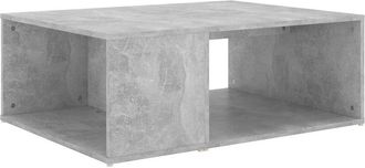 vidaXL Table basse gris b&eacute;ton 90x67x33 cm bois ding&eacute;nierie Vidaxl