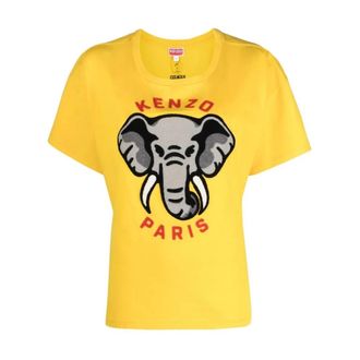 Kenzo Elefant T-Shirt - - Tops - Damen - Gelb - S