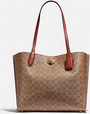 Coach Willow Tote Mit Charakteristischem Canvas